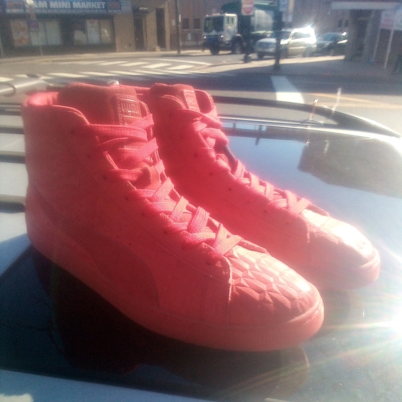 Puma | Shoes | Puma Suede All Red Mens Sneakers | Poshmark